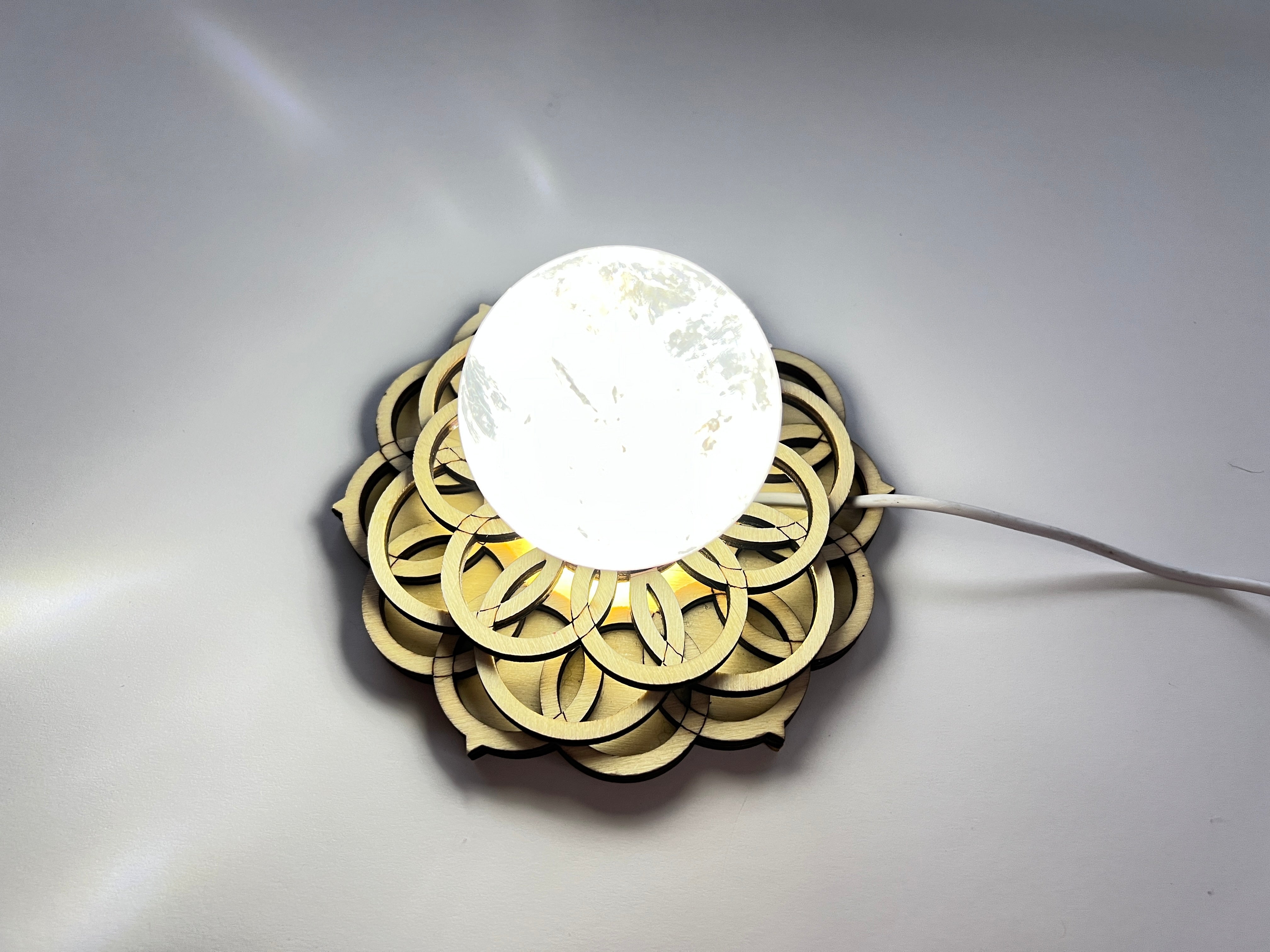 Flower of Life Lighted Sphere Stand, LED Light Stand, White, Choose 4 ...